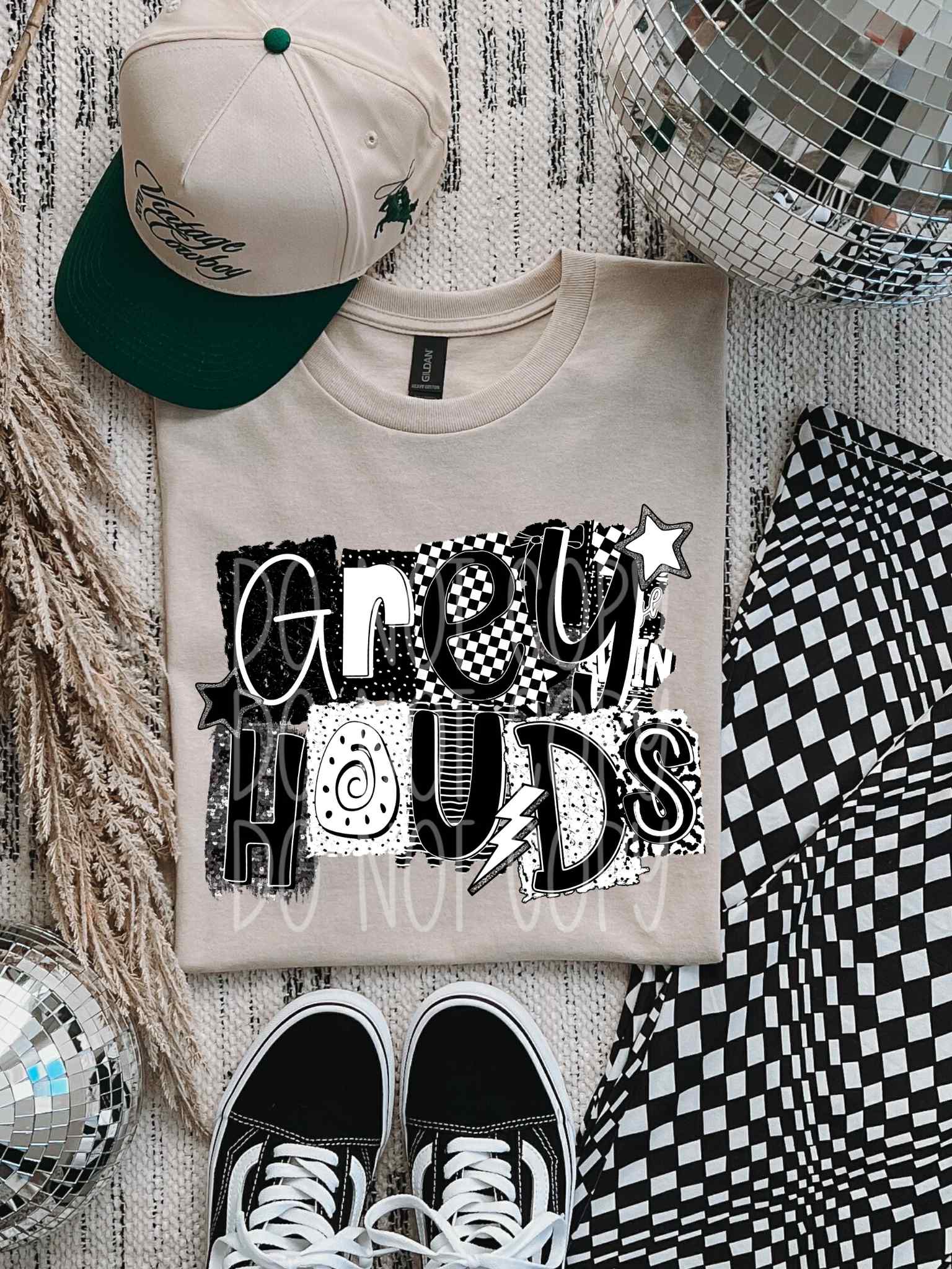 Greyhounds Black & White Collage PNG Design – Pine Hollow Design Co.