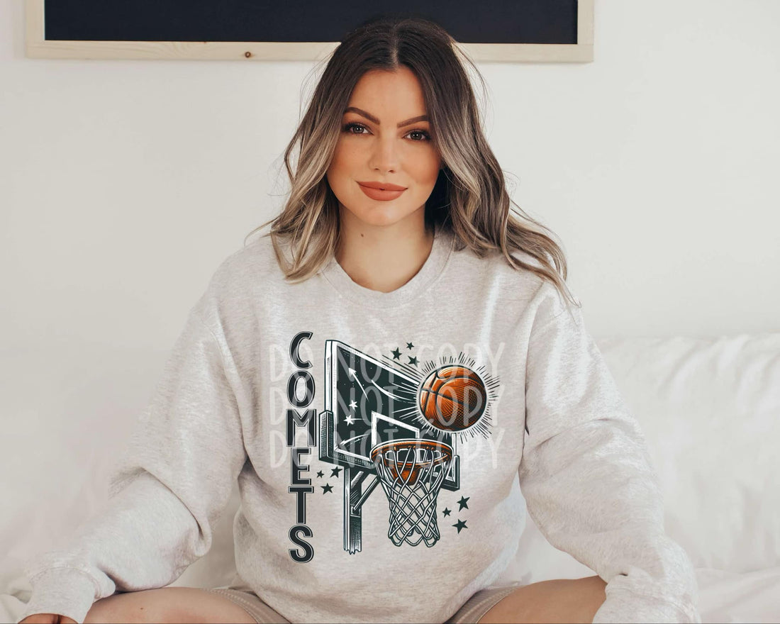 Comets Basketball PNG Design – Pine Hollow Design Co.
