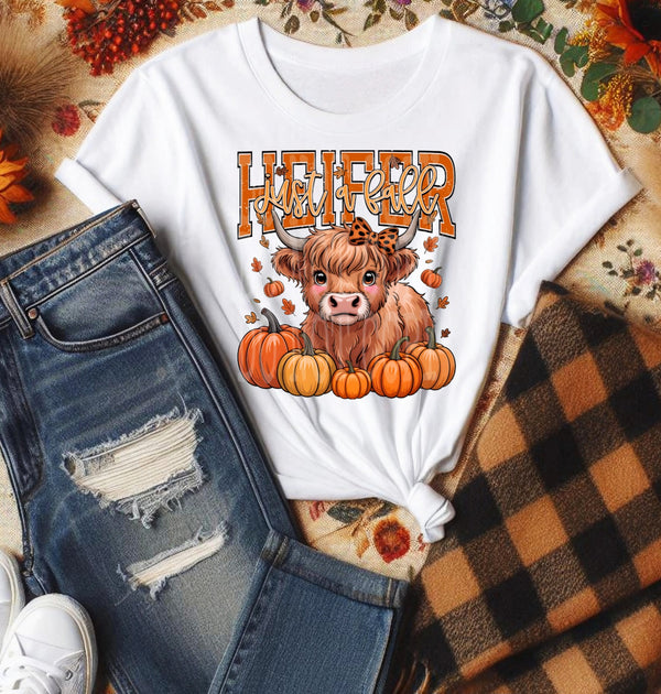 Just A Fall Heifer PNG Design – Pine Hollow Design Co.